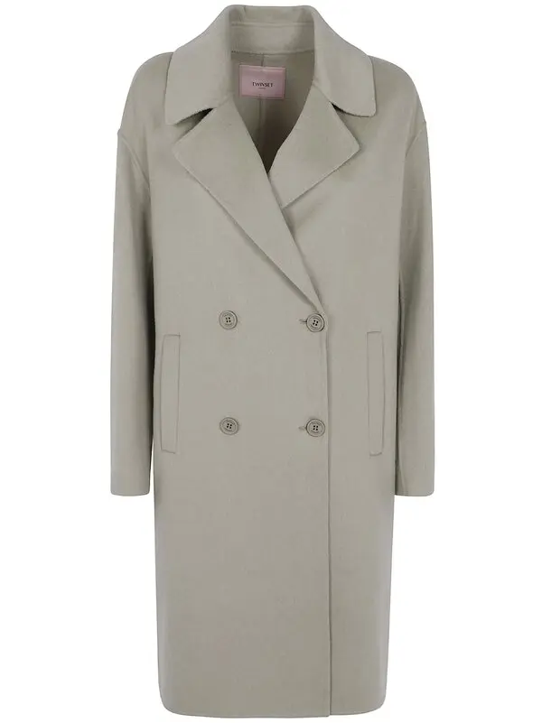 TWINSET Coat Double Breasted "trench Coat - Green
