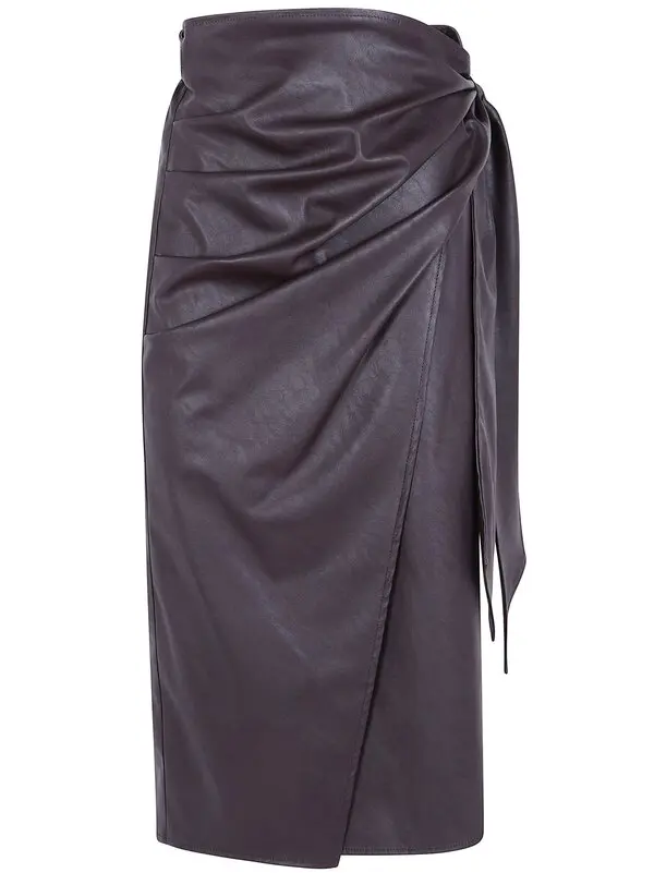 Elisabetta Franchi Skirt Wrap Around "go21866e2 Ev9 Dark Chocolate - Brown