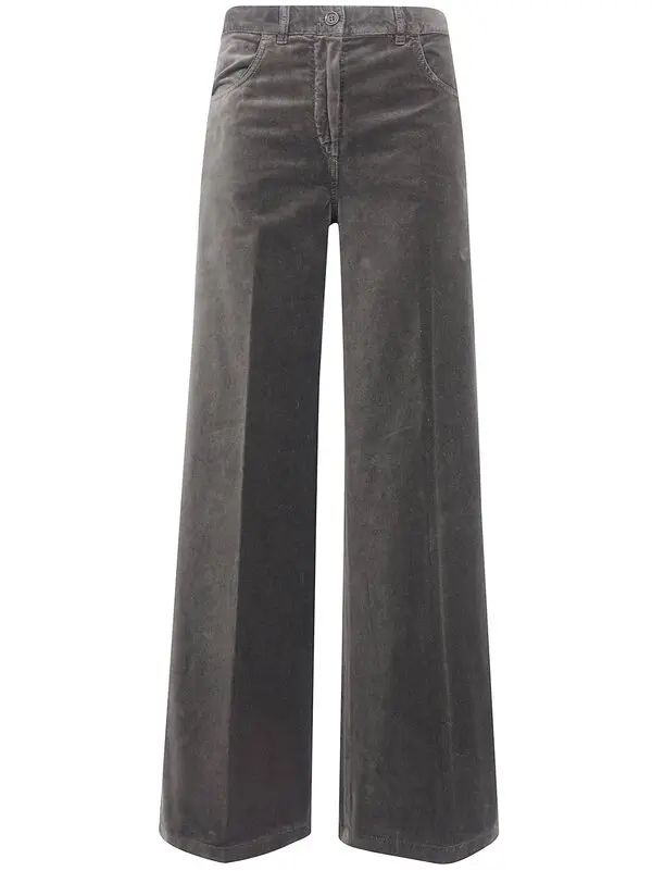 Aspesi Pants Wide Leg "velvet Wide Leg Trousers - Green