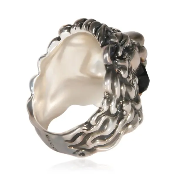 Gucci Crystal Lion Head Ring