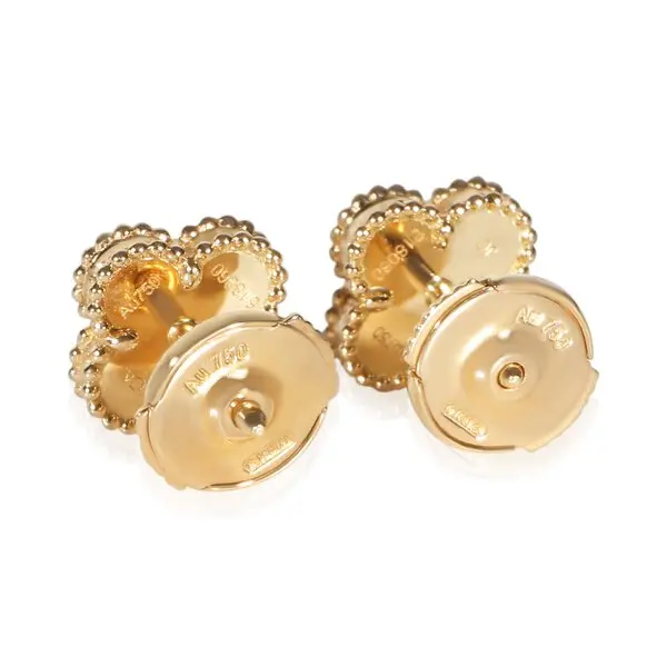 Van Cleef & Arpels Yellow Gold Onyx Sweet Earrings
