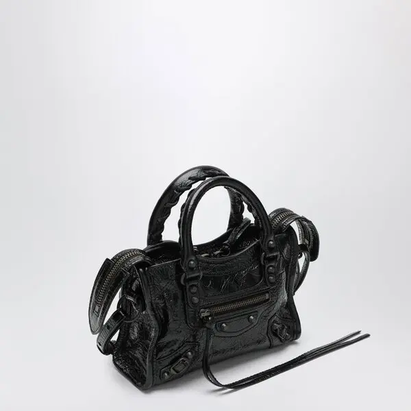 Balenciaga Le City Nano Leather Handbag - Black