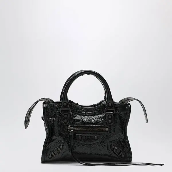 Balenciaga Le City Nano Leather Handbag - Black