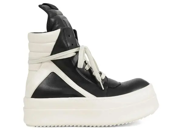 Rick Owens Mega Bumper Geobasket High - Black/milk