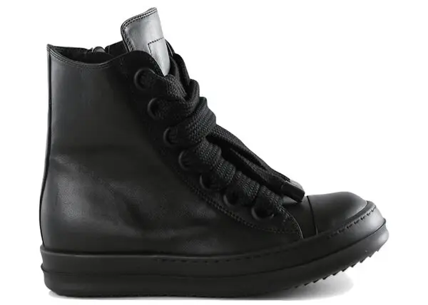 Rick Owens Jumbo Lace High Top Sneakers All - Black