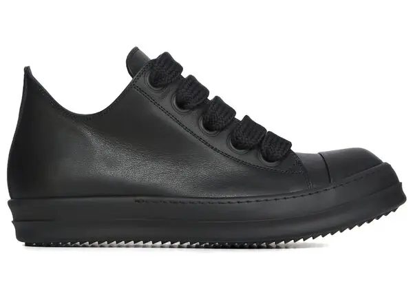 Rick Owens Jumbo Lace Low Sneakers All - Black