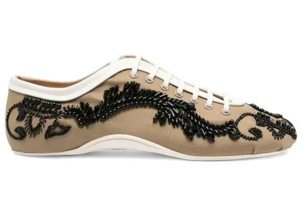 Dries Van Noten Twill Microsand Cotton Shoe - Camel