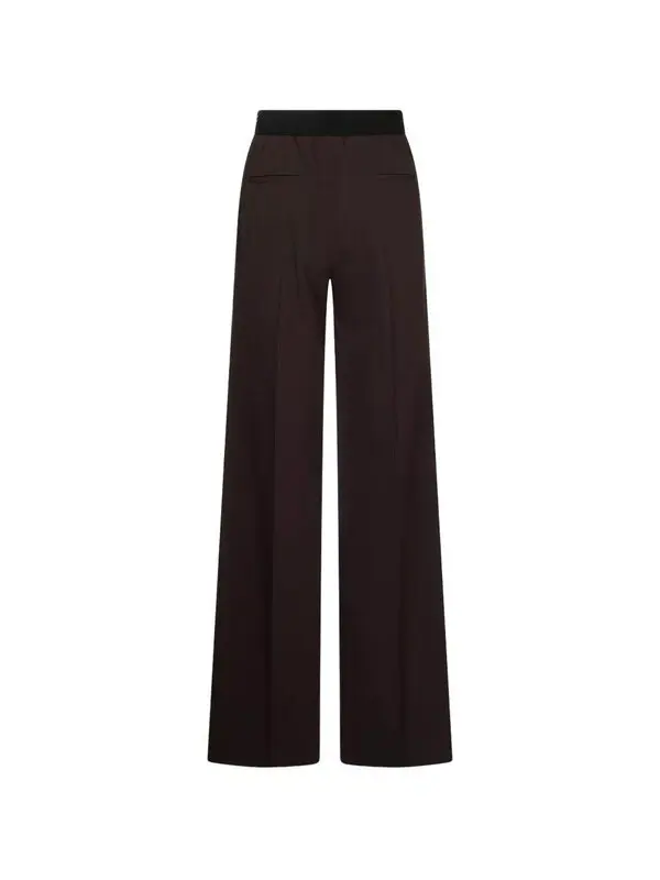 Agnona Pressed-crease Wide-leg Trousers - Brown