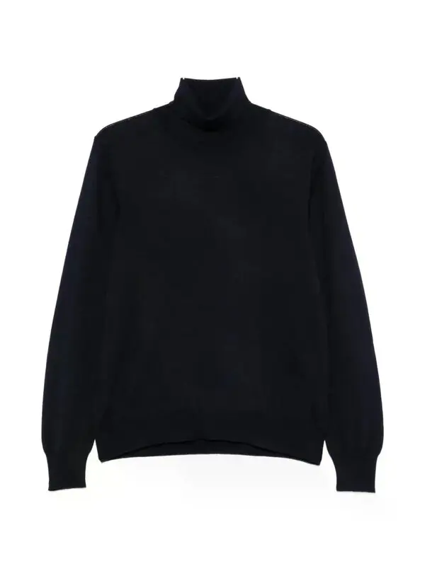 Tagliatore Miles Roll-neck Long-sleeve Sweater - Blue