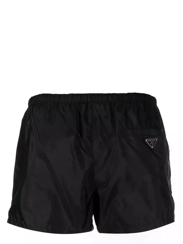 Prada Logo Patch Swim Shorts