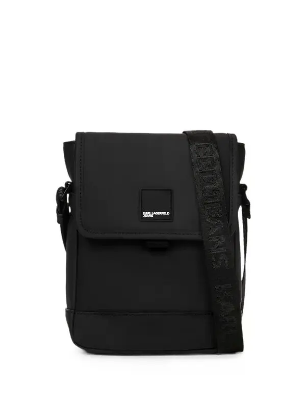 Karl Lagerfeld Coated Faux-leather Reporter Bag - Black