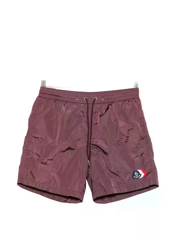 Moncler Logo-patch Swim Shorts - Red