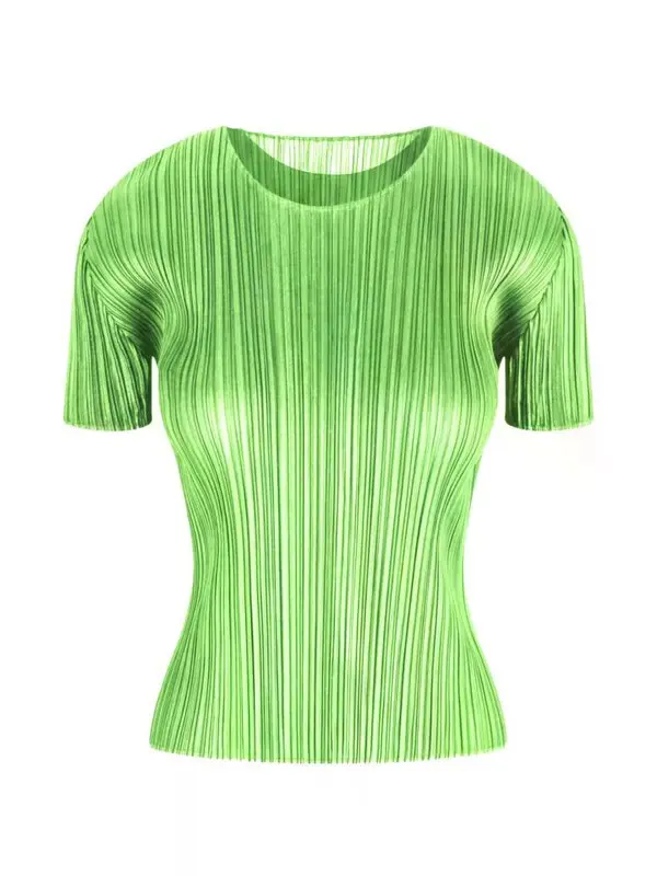 Issey Miyake Plissé-effect T-shirt - Green