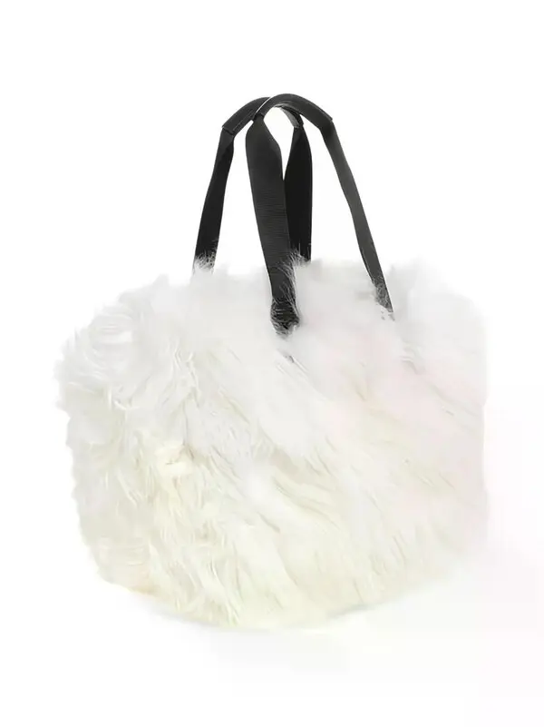 Moncler Apres-ski Shearling Tote Bag - White