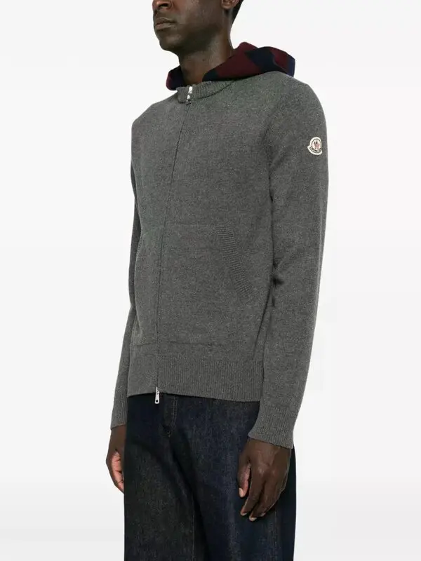 Moncler Hooded Zip-up Sweater