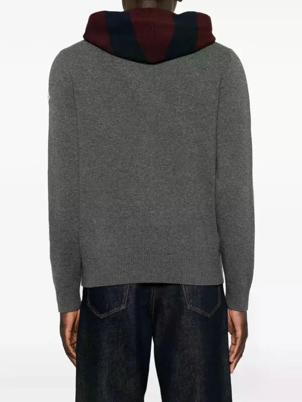 Moncler Hooded Zip-up Sweater