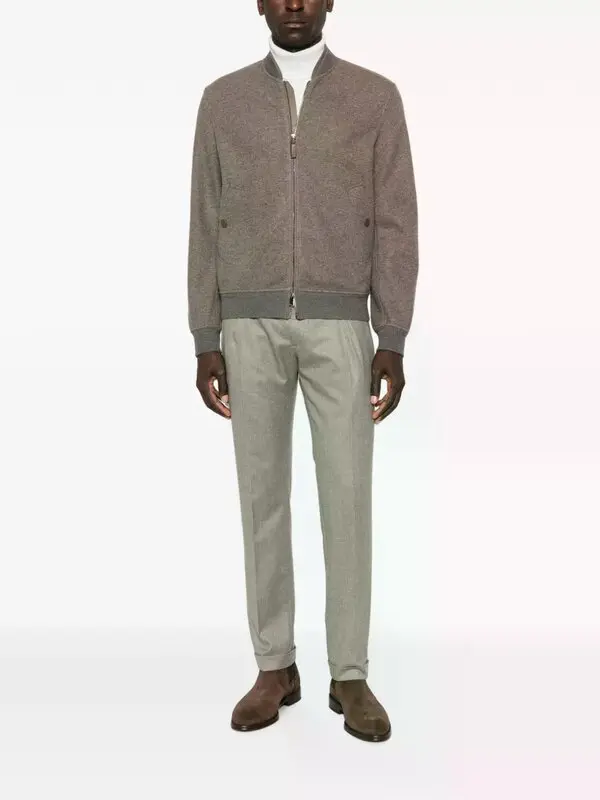 BERWICH Pleated Wool Trousers - Neutrals