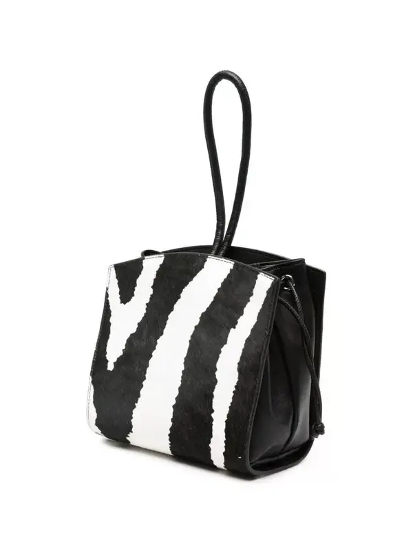 Patrizia Pepe Zebra-print Leather Clutch Bag