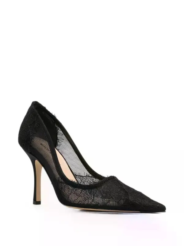 Mach & Mach Devon Lace Heeled Pumps