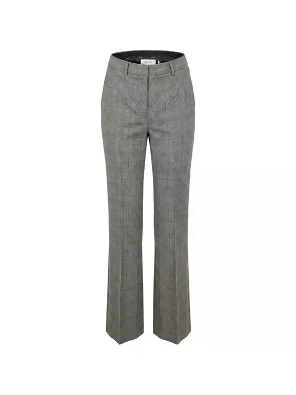 Sportmax Check-pattern Wool Trousers