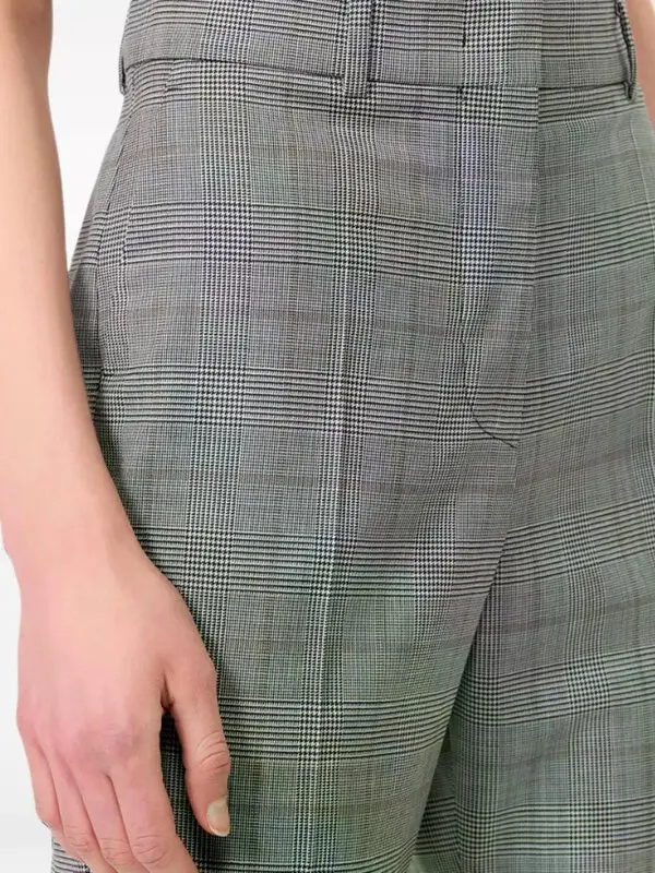 Sportmax Check-pattern Wool Trousers
