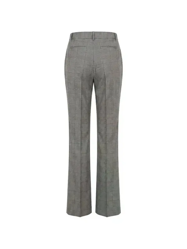 Sportmax Check-pattern Wool Trousers