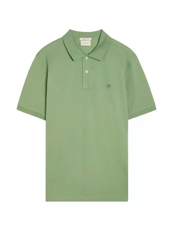 Gant Logo-embroidered Piqué Polo Shirt