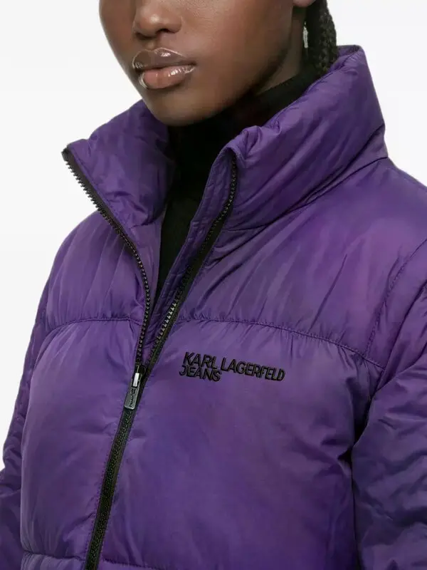 Karl Lagerfeld Ruched Detail Puffer Jacket