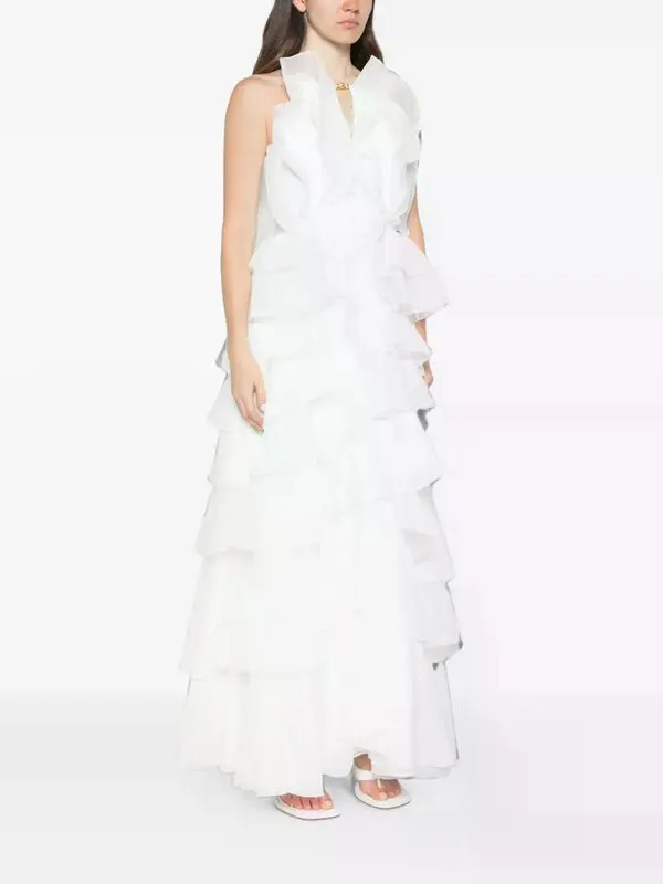 Aje Cleo Ruffled Gown Maxi Dress