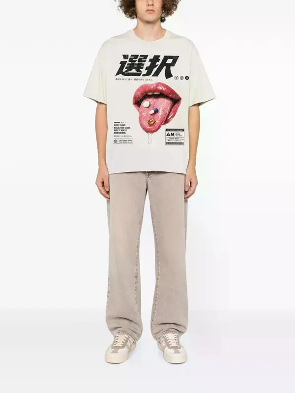 MELT Graphic-print T-shirt - Neutrals