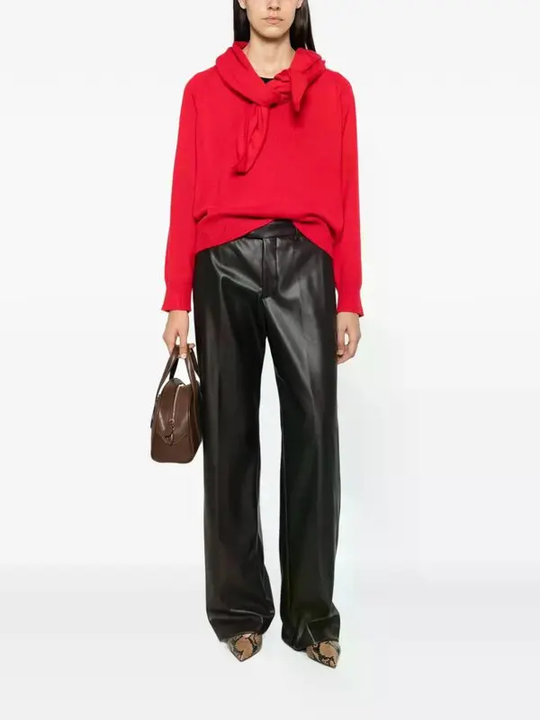 BERWICH Faux-leather Wide-leg Trousers