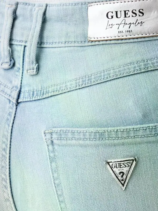 Guess Crystal-embellished Logo-patch Jeans