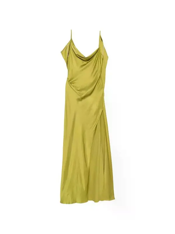 Arcina Ori Odessa Ruffled-back Dress - Green