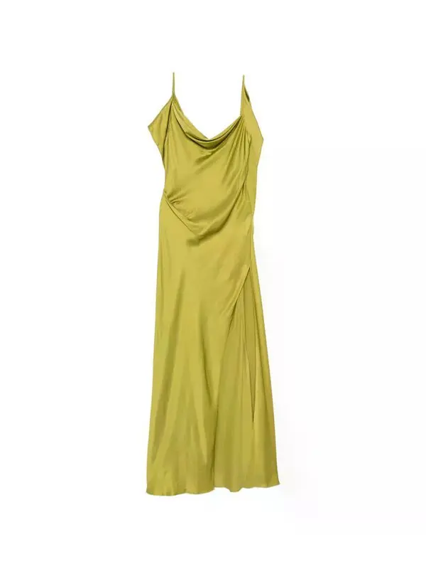 Arcina Ori Odessa Ruffled-back Maxi Dress - Green