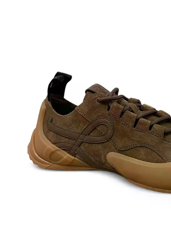 Loewe Grip Lace-up Suede Sneakers - Brown
