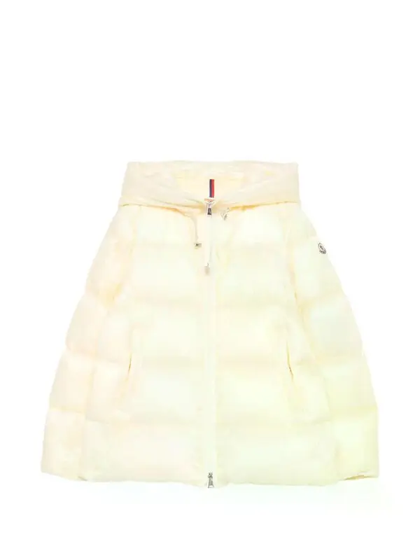 Moncler Serittes Hooded Down Jacket With Quilted Finish - Yellow