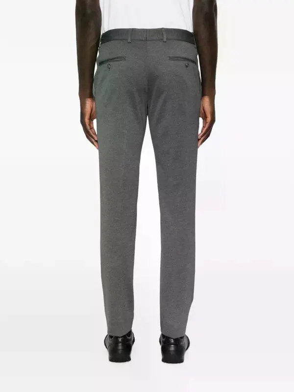 Karl Lagerfeld Melange Textured Finish Pressed Crease Trousers