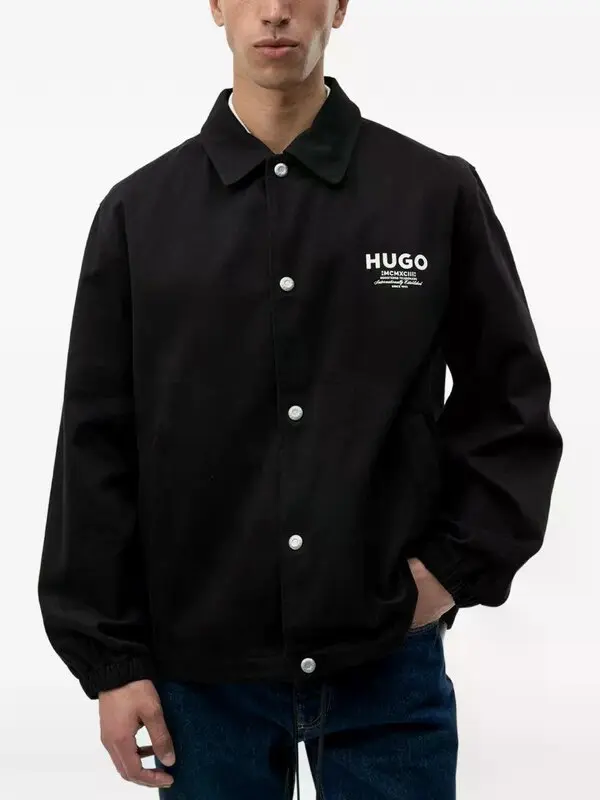 Hugo Logo-print Button-up Jacket