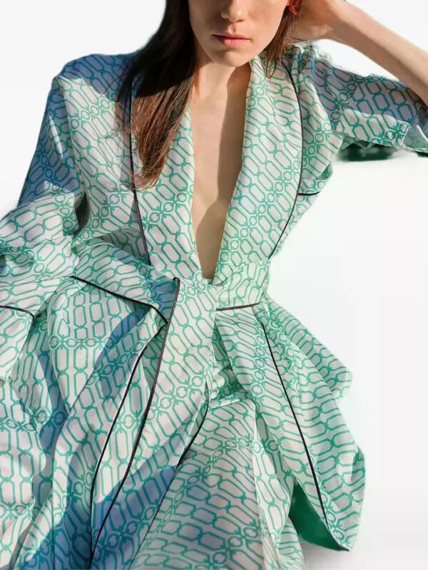 Victoria Beckham Cecilia Portofino Print Trousers
