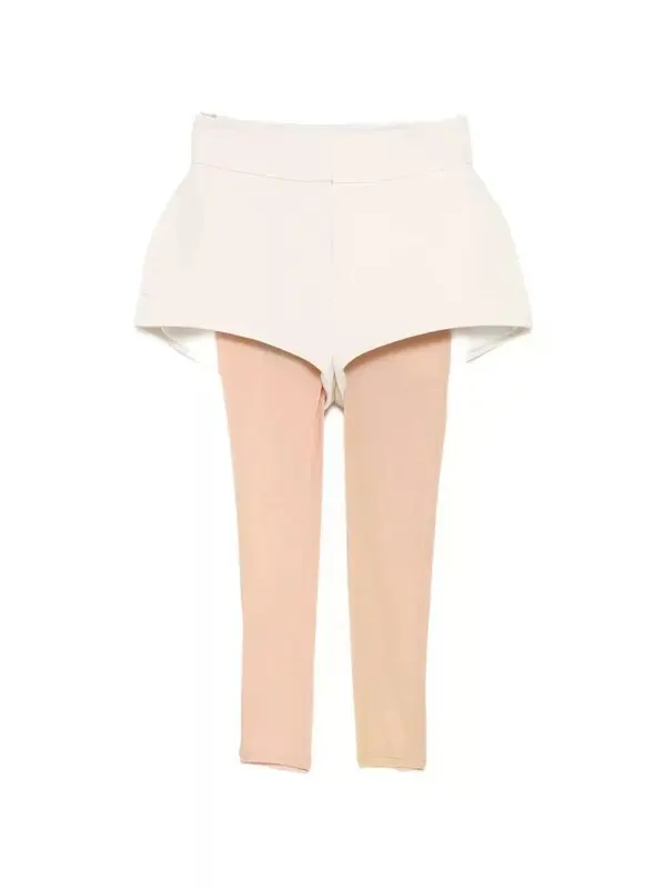 VESTIAIRE D'UN OISEAU LIBRE High-rise Structured Shorts - White
