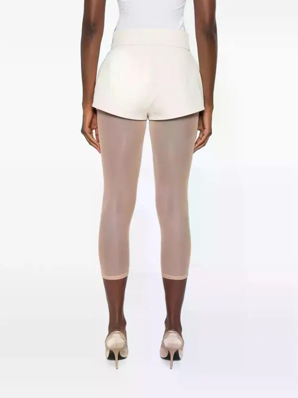 VESTIAIRE D'UN OISEAU LIBRE High-rise Structured Shorts With Mesh Panels