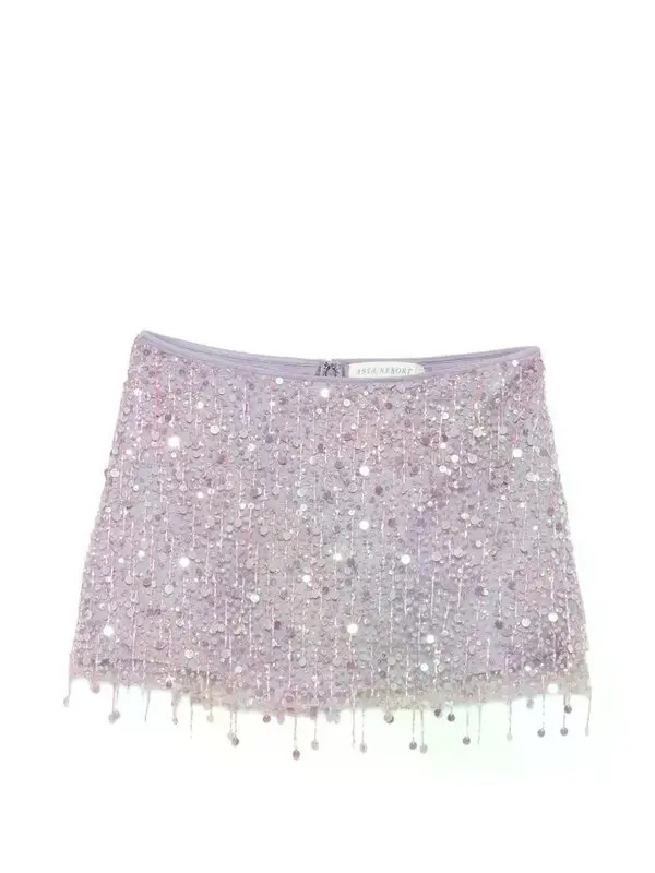 ASTA RESORT Yasmin Hand-beaded Skirt - Purple