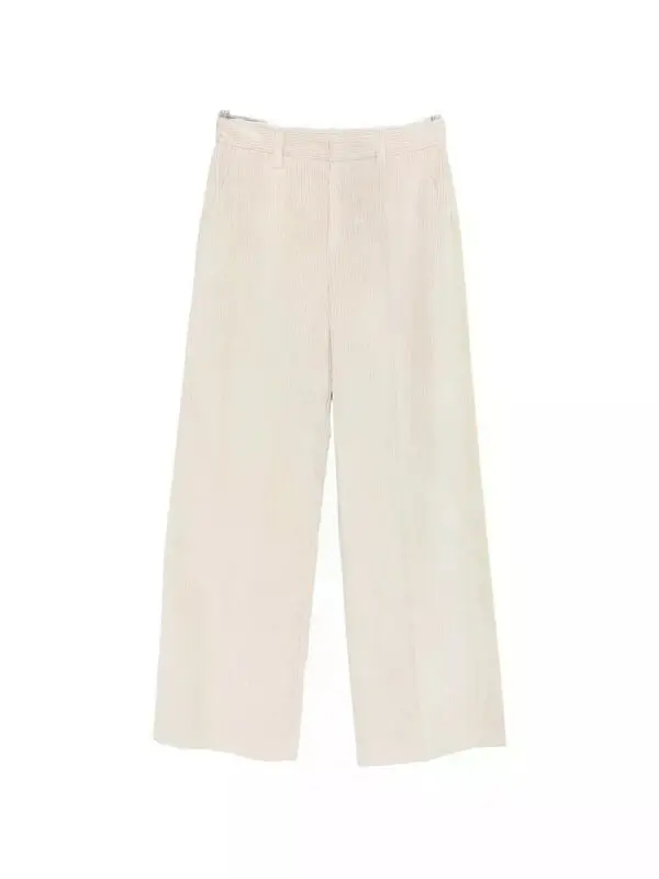 Brunello Cucinelli Wide-leg Corduroy Trousers - Neutrals