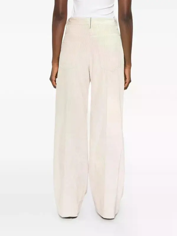 Brunello Cucinelli Wide-leg Corduroy Trousers - Neutrals
