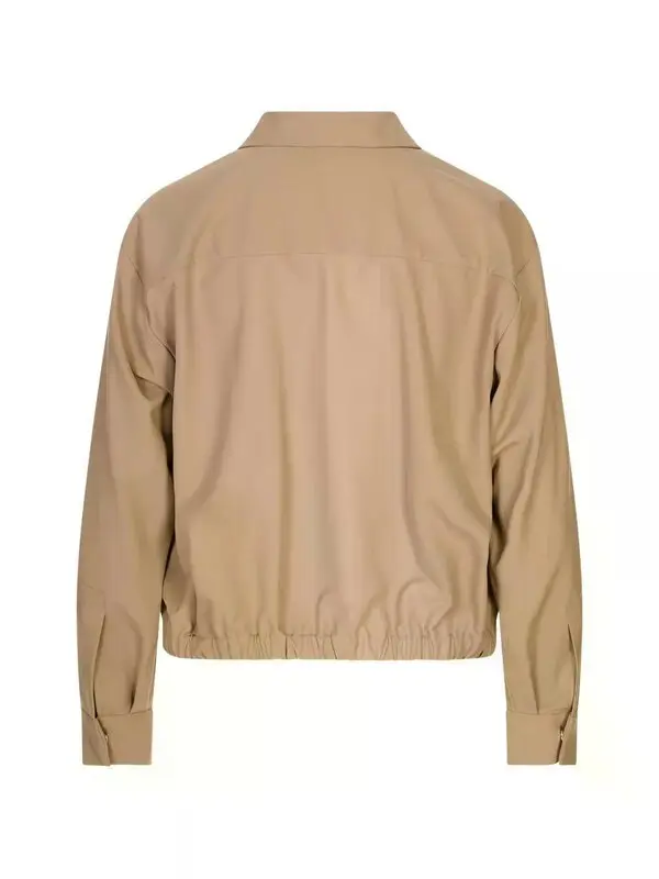 Fabiana Filippi Chest-pocket Elasticated-hem Jacket - Neutrals