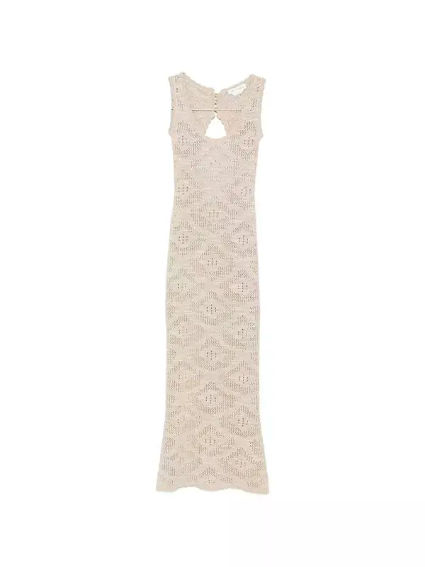 ASTA RESORT Eve Crochet-knit Dress - Neutrals