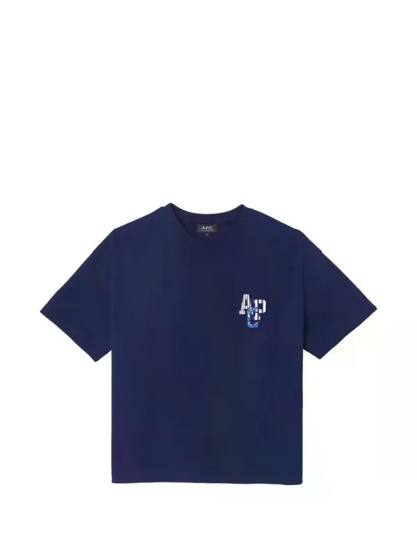 A.p.c. Logo-print T-shirt - Blue