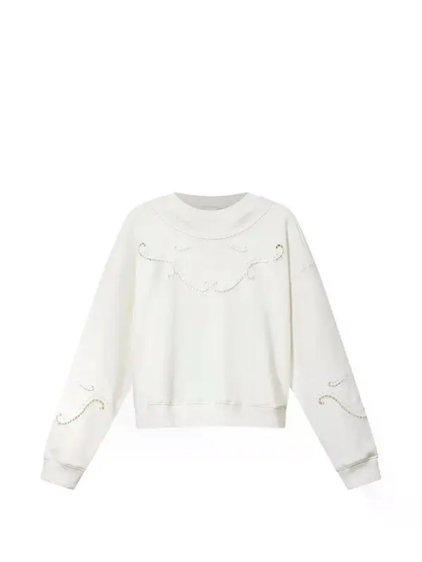 MARANT ETOILE Vella Embroidered Sweater - Neutrals