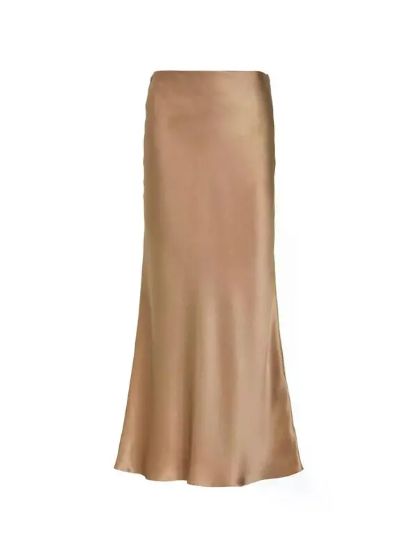 Gabriela Hearst Maxi Satin-finish Skirt - Brown