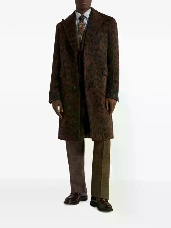 Etro Jacquard Animal Motif Coat
